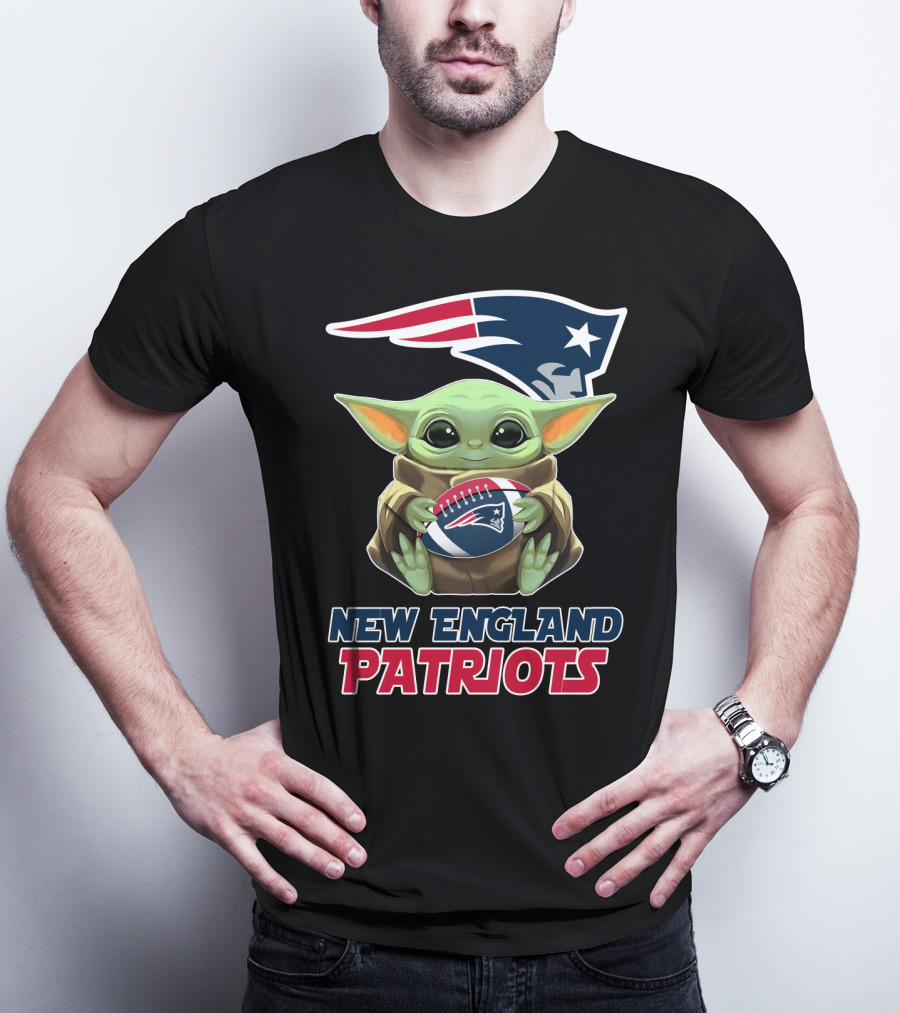 New England Patriots Baby Yoda Football Fan T-Shirt