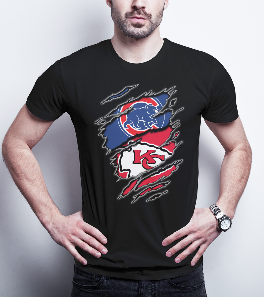Chicago Cubs Kansas City Chiefs Fan T-Shirt