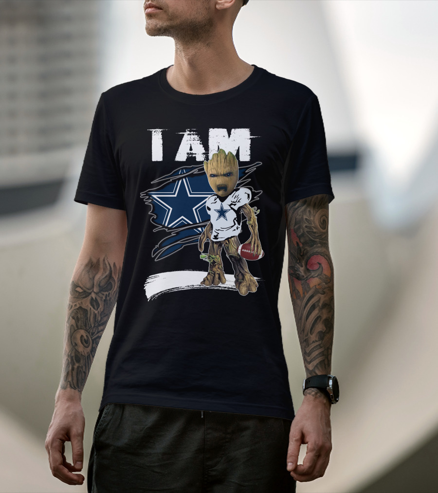 I Am Cowboys Football Groot Star T-Shirt
