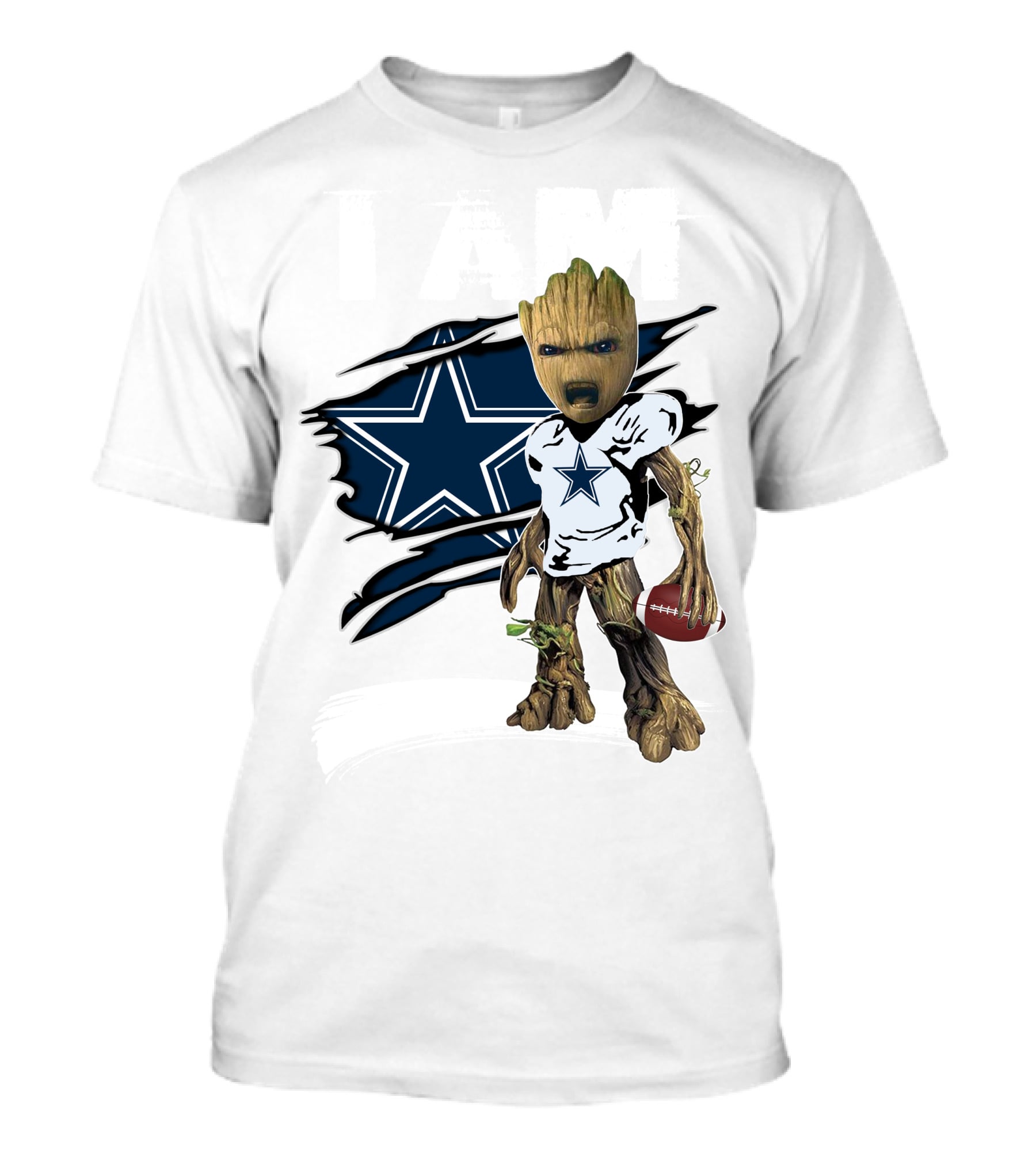 I AM Cowboys Fan's Football Character Star Team T-Shirt