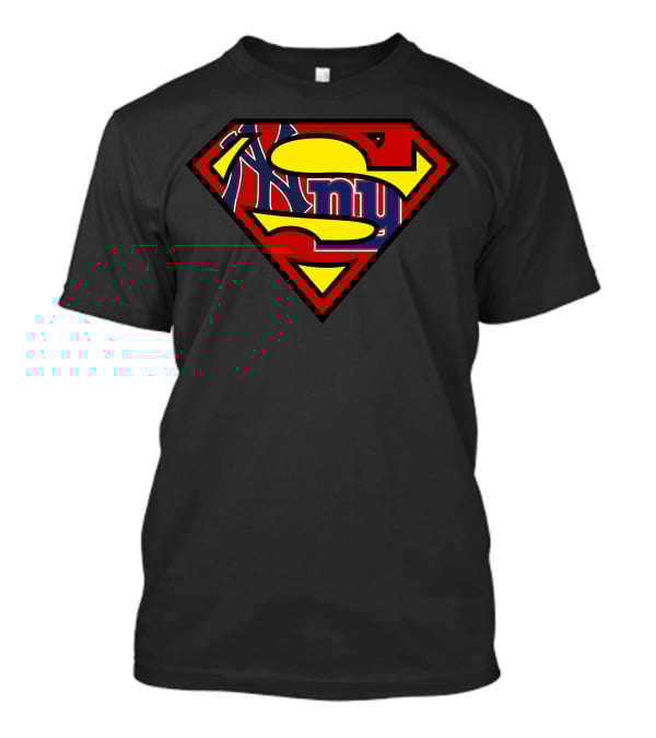 Yankees Giants Superman Logo Mashup T-Shirt