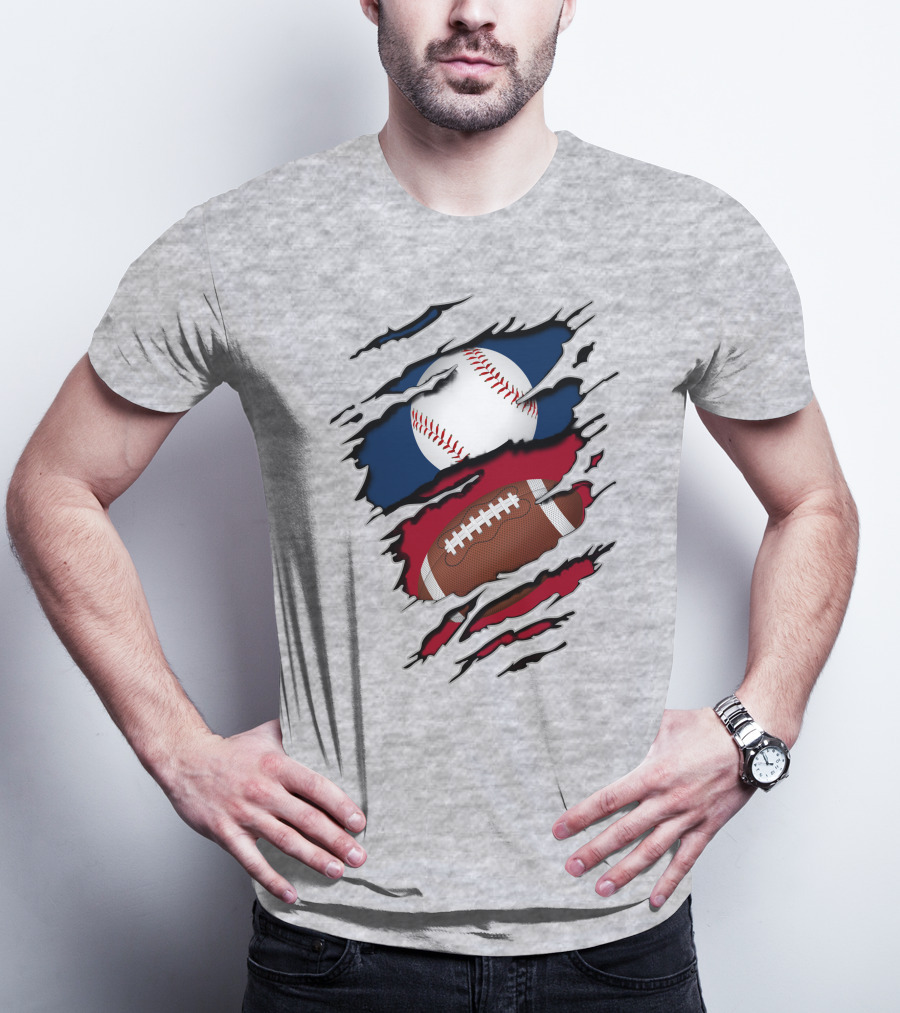 Baseball And Football Fusion T-Shirt