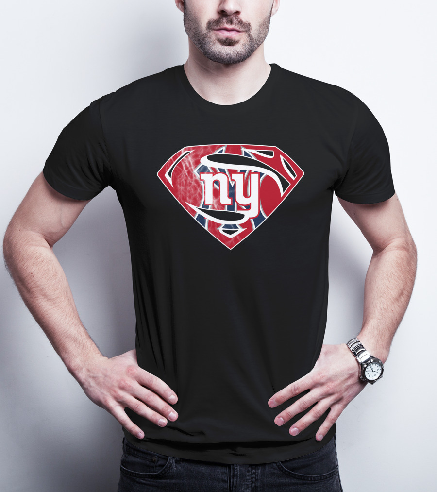 NY Superman Logo Fan Superhero Football T-Shirt