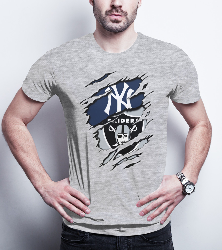 Raiders Yankees Dual Logo Fusion T-Shirt