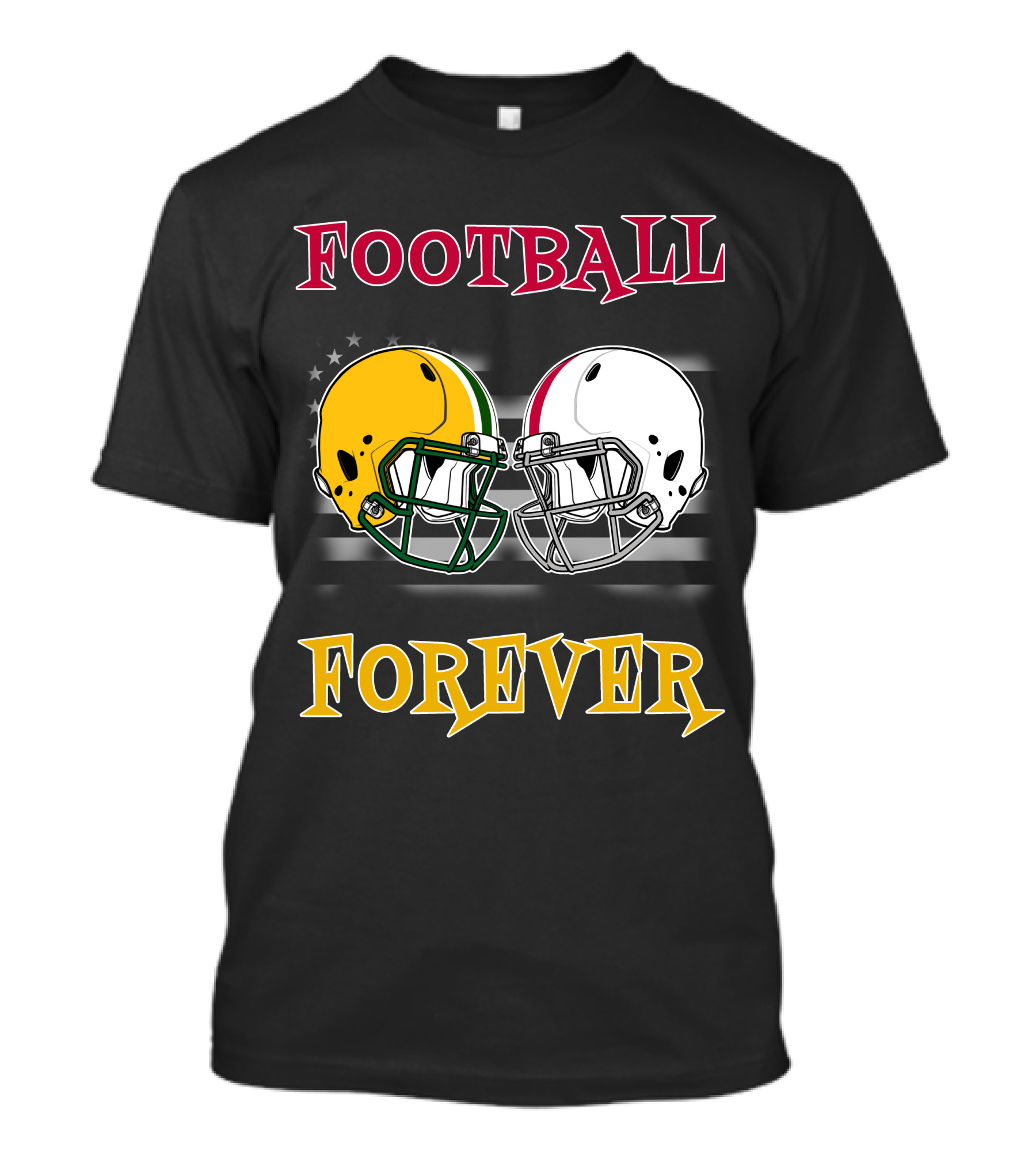 Football Forever Pack Buck Helmets Stars Stripes T-Shirt