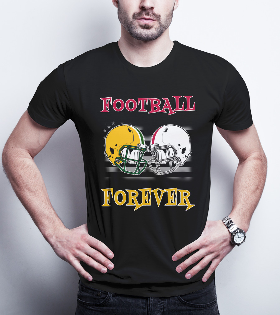 Football Forever Pack Buck Helmets Stars Stripes T-Shirt