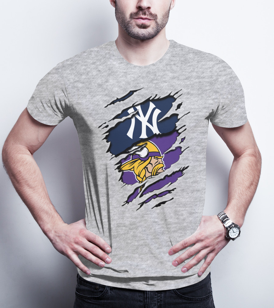 Vikings Yankees Dual Team Spirit T-Shirt
