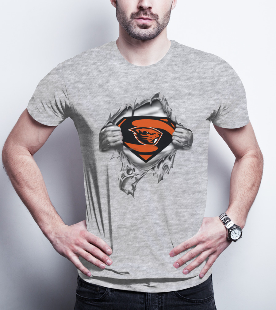 Oregon State Beavers Superhero Emblem T-Shirt