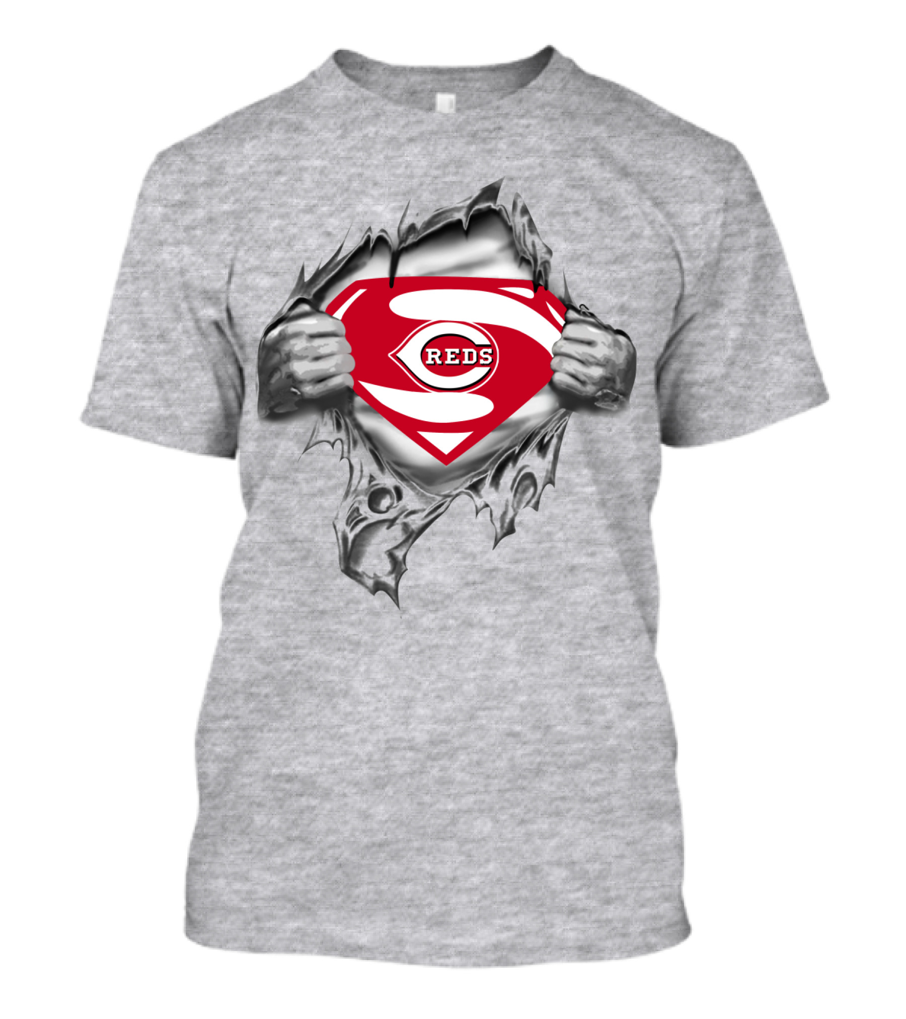 Cincinnati Reds Superhero Emblem T-Shirt