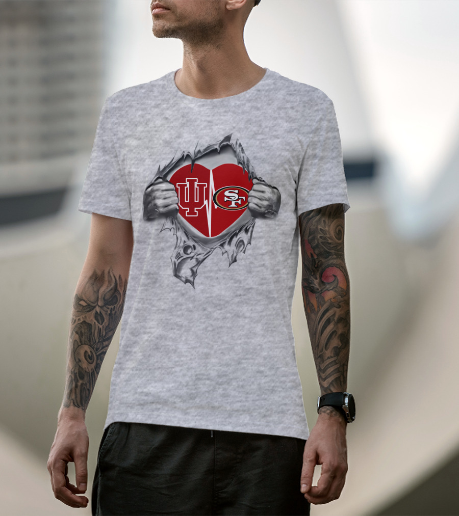 49Ers Indiana Hoosiers Heart T-Shirt