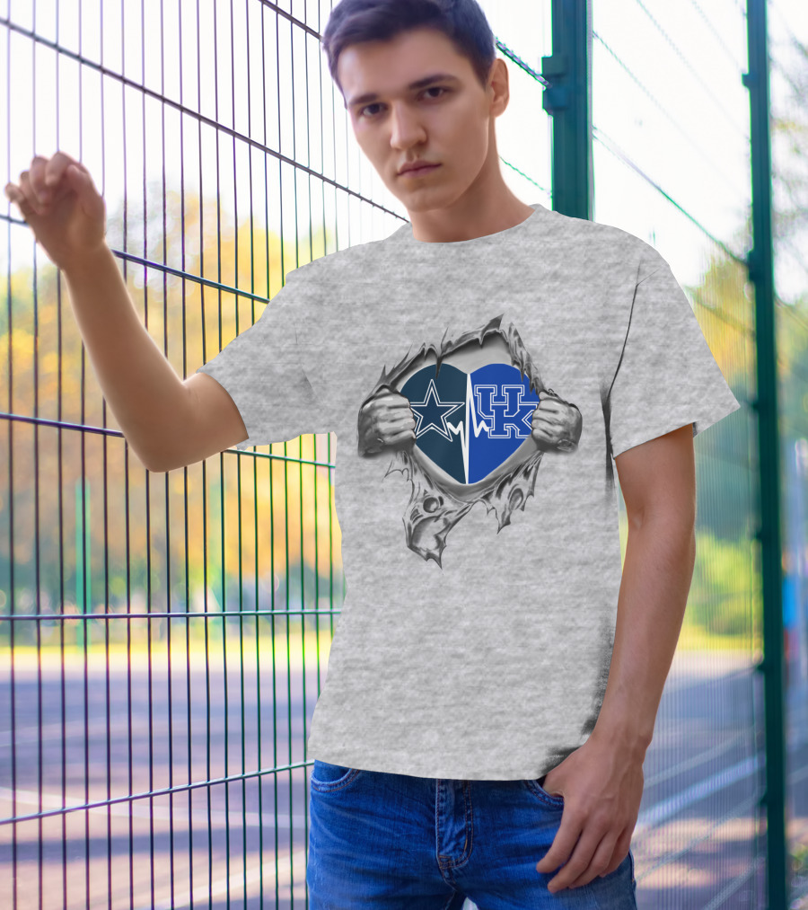 Cowboys Kentucky Heartbeat Star UK Wildcat Pride T-Shirt