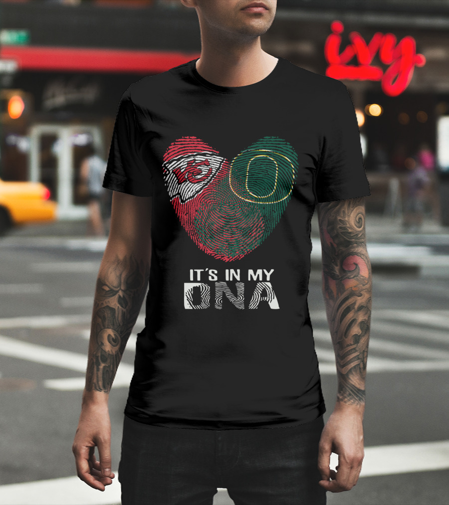 Kansas City Chiefs Oregon Ducks It's In My Dna T-Shirt