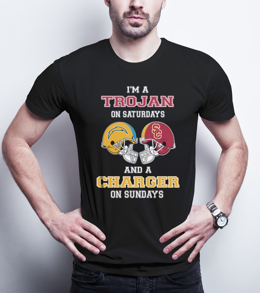 I'm A Trojan On Saturdays And A Charger On Sundays T-Shirt