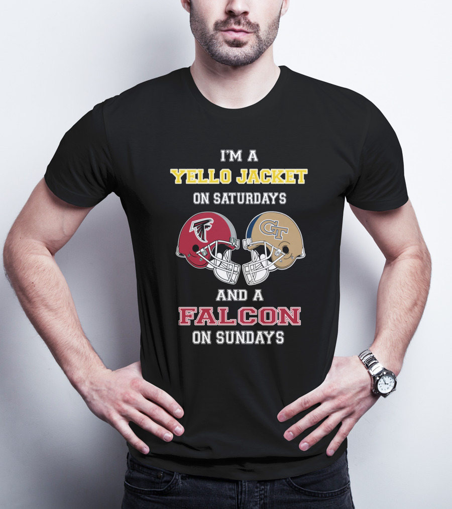 I'm A Yello Jacket On Saturdays And A Falcon On Sundays T-Shirt