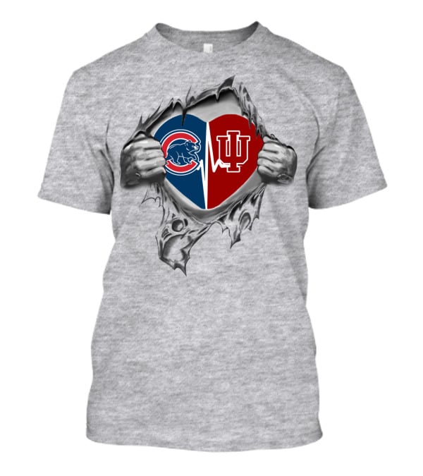 Cubs Hoosiers Heartbeat Passion For Chicago And Indiana T-Shirt