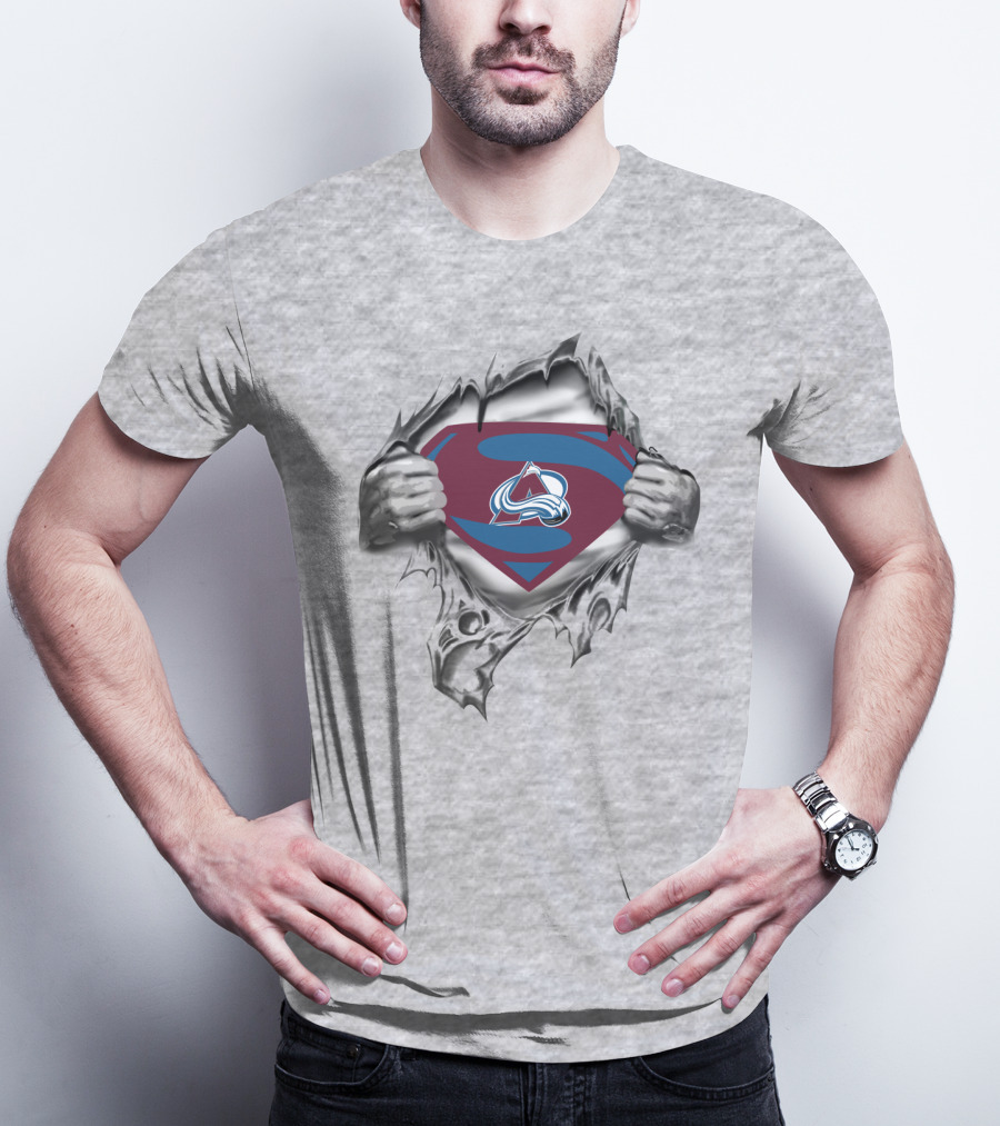 Avalanche Super Man Colorado Logo Pullover Crest T-Shirt