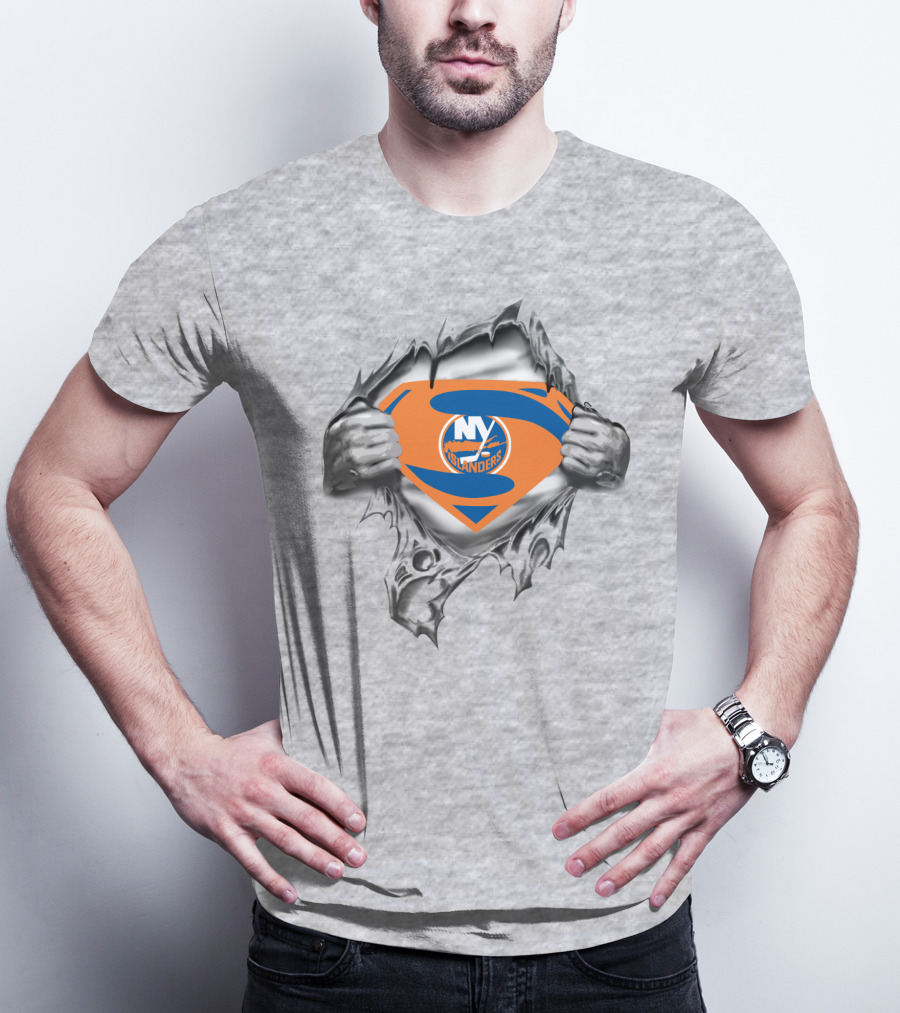 New York Islanders Superman Logo Mashup T-Shirt