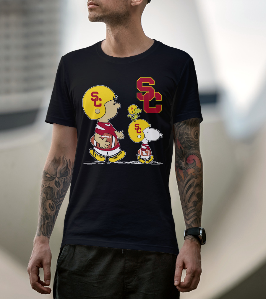 Snoopy USC Trojans Football SC T-Shirt