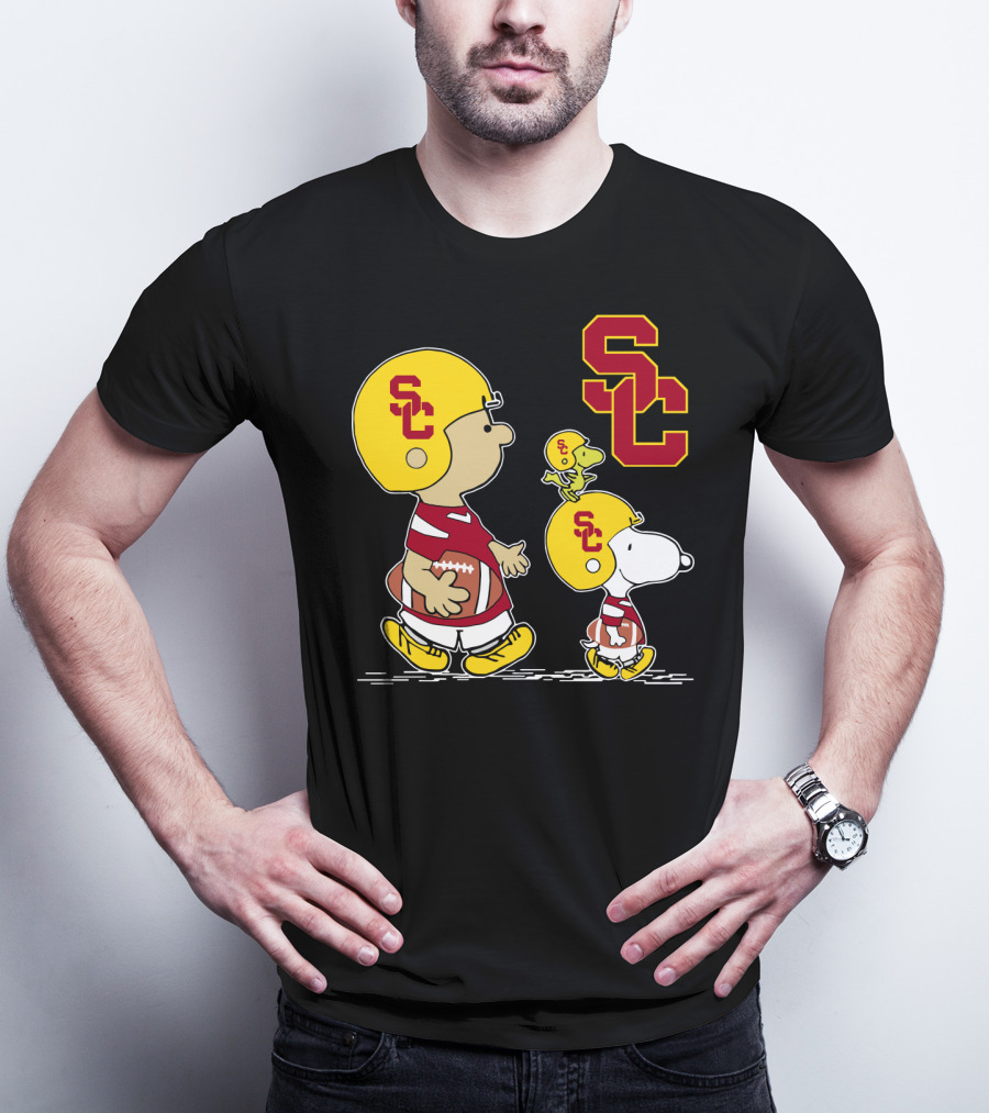 Snoopy USC Trojans Football SC T-Shirt