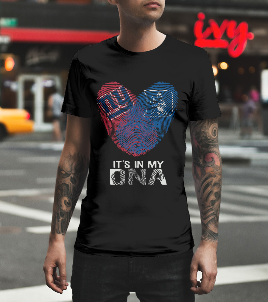 It's In My DNA Giants Duke Fingerprint Heart T-Shirt
