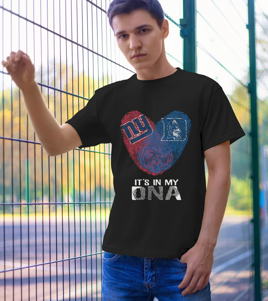 It's In My DNA Giants Duke Fingerprint Heart T-Shirt
