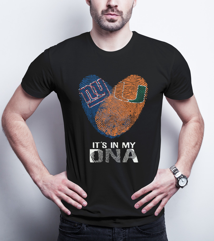 New York Giants Miami Hurricanes It's In My DNA T-Shirt