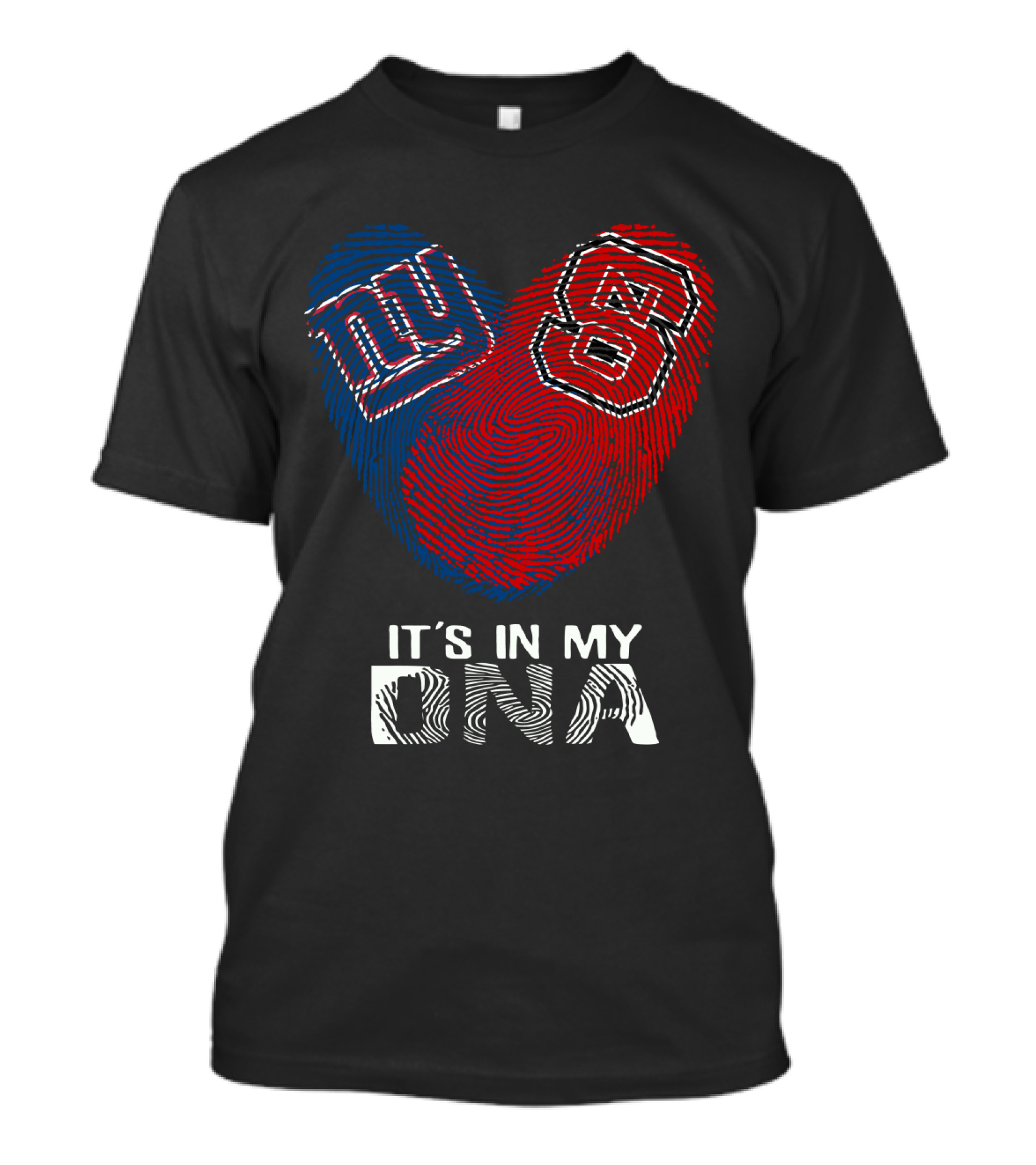Giants NC State It's In My DNA Fingerprint Heart T-Shirt