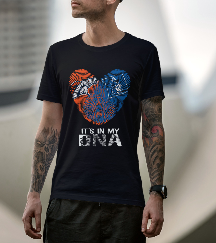 Broncos Duke Heart Fingerprint It's In My DNA T-Shirt