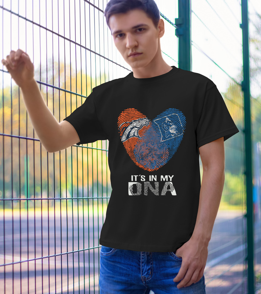 Broncos Duke Heart Fingerprint It's In My DNA T-Shirt
