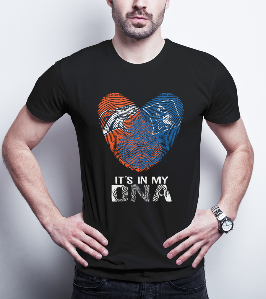 Broncos Duke Heart Fingerprint It's In My DNA T-Shirt