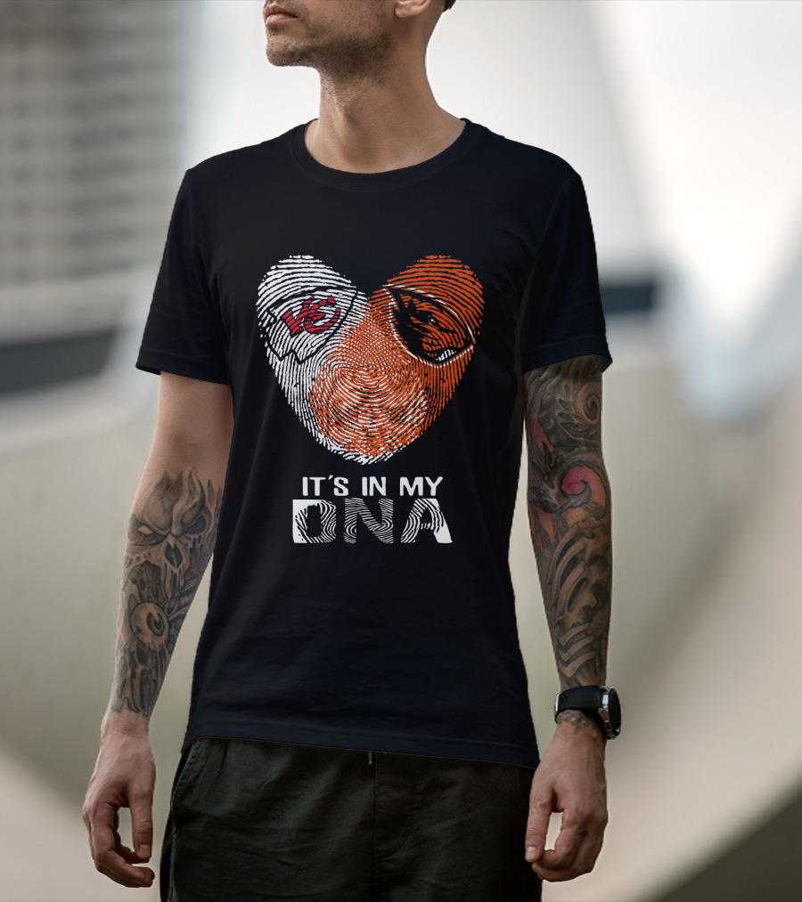 Chiefs Oregon State It's In My DNA Fingerprint Heart T-Shirt