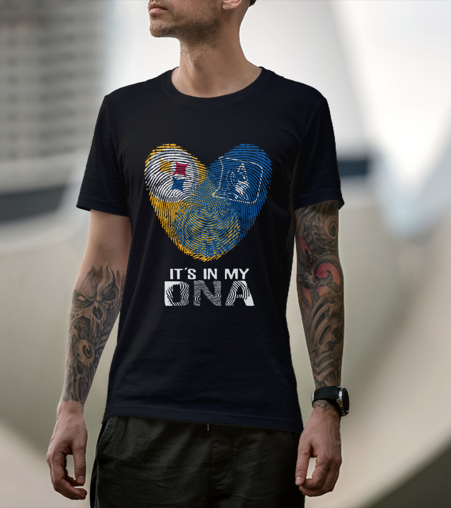 Steelers Duke It's In My DNA Fingerprint Heart T-Shirt