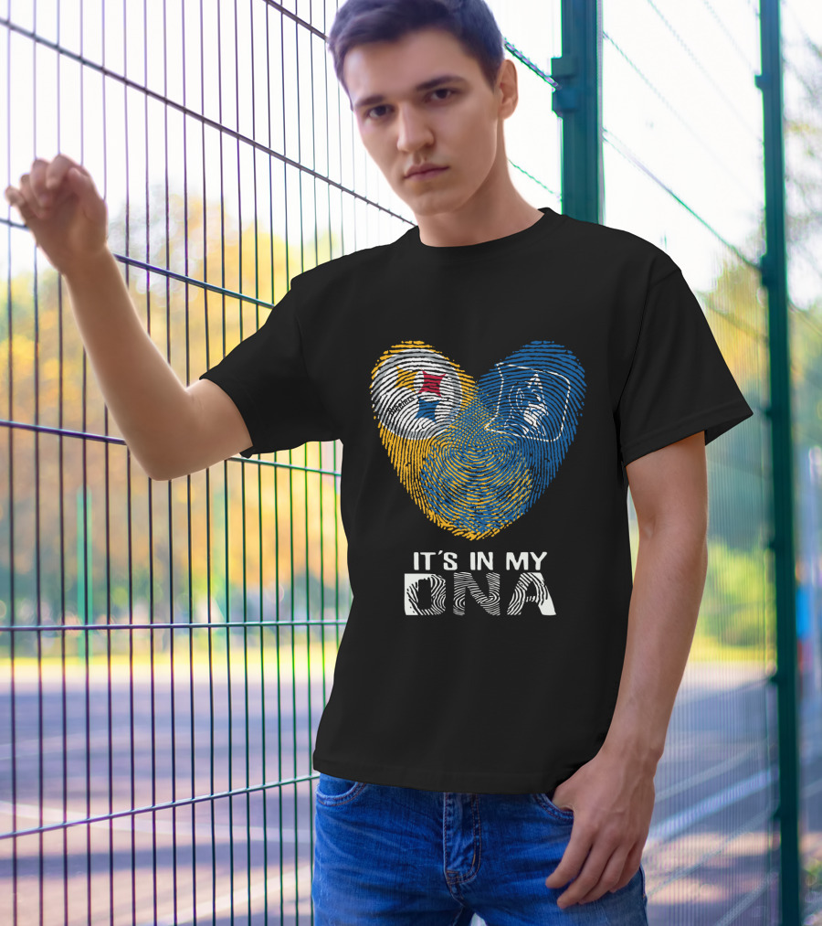 Steelers Duke It's In My DNA Fingerprint Heart T-Shirt