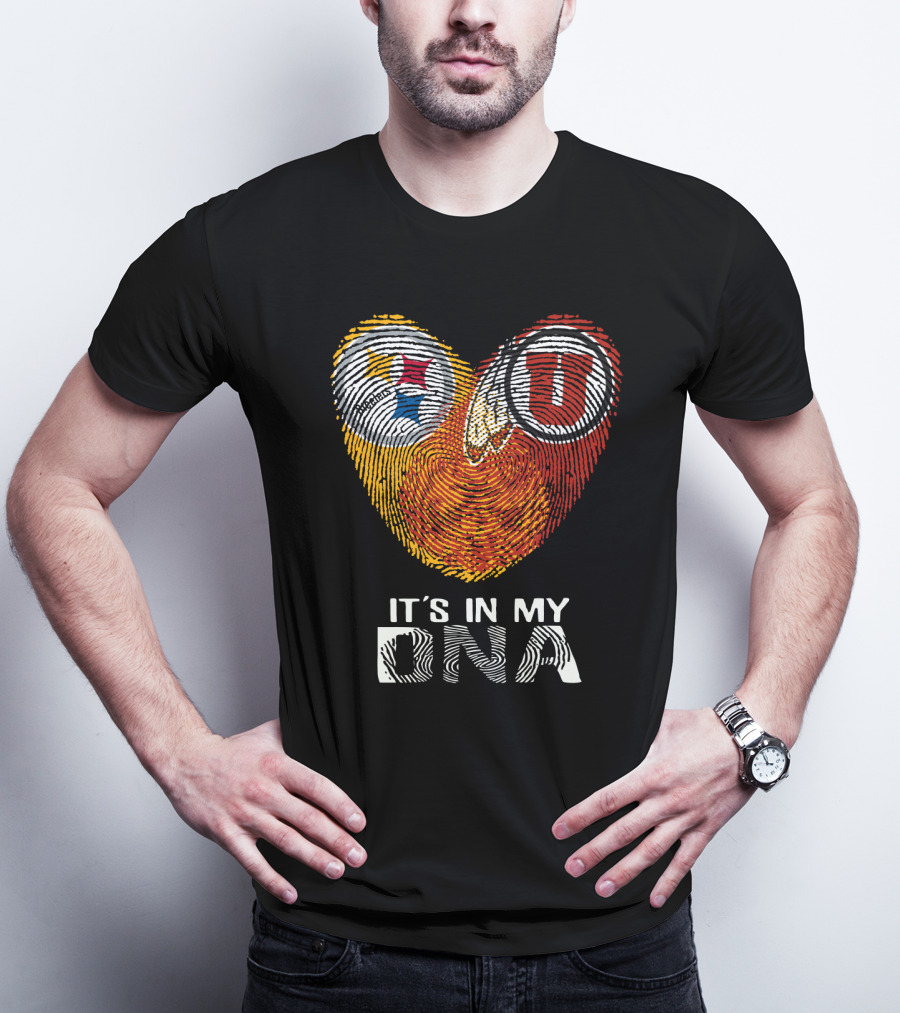 Steelers Utah Utes Fingerprint It's In My DNA T-Shirt