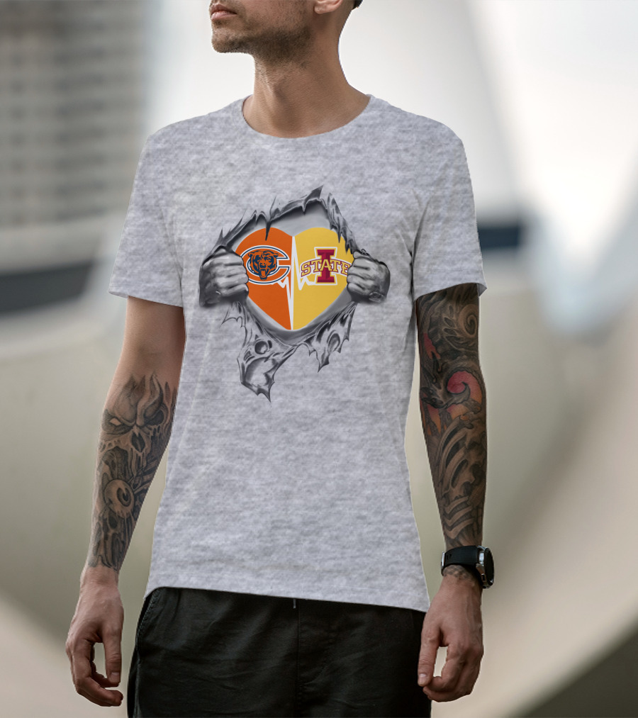 Bears Iowa State Heart Logo Football Fan T-Shirt
