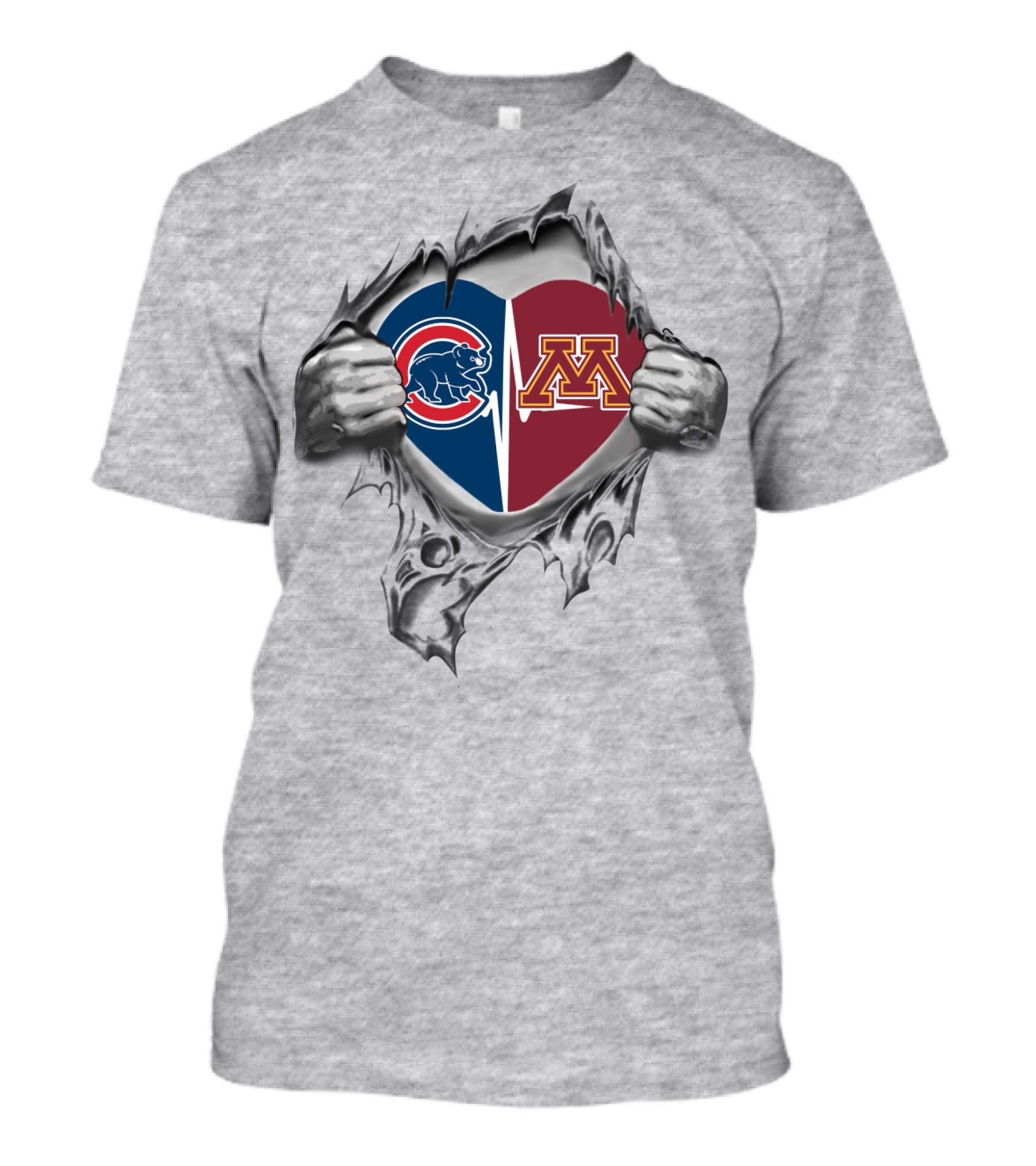 Cubs Minnesota Split Heart T-Shirt