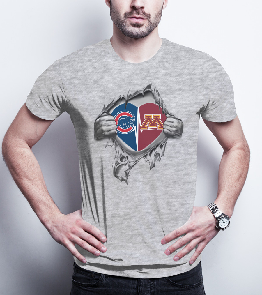 Cubs Minnesota Split Heart T-Shirt