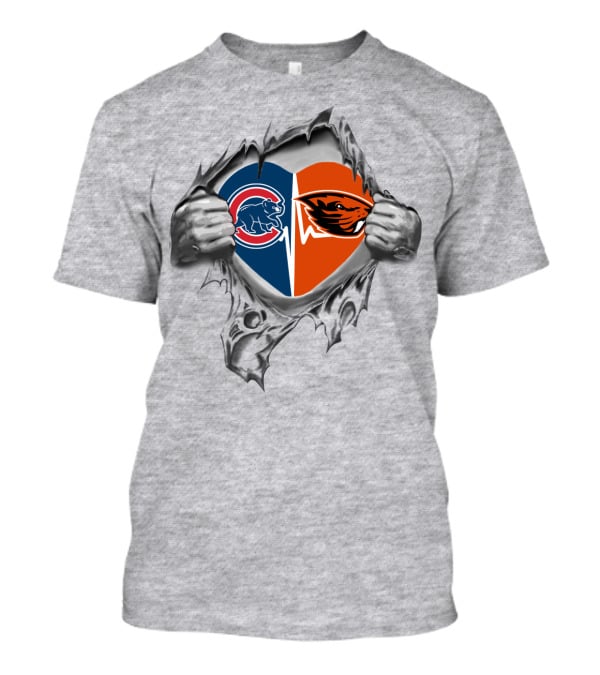 Cubs Beavers Heart 85 Front Cubs Beavers In My Heart T-Shirt