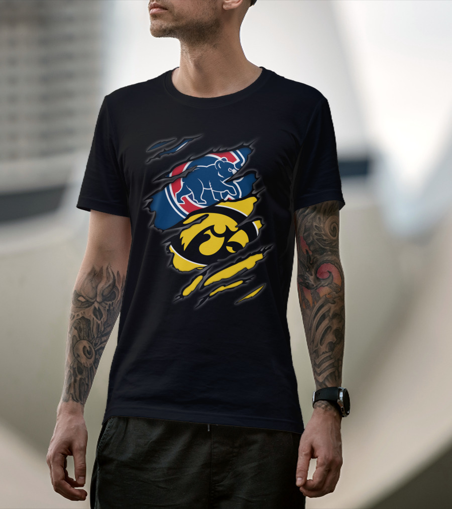 Cubs Iowa Hawkeyes Fan Collaboration T-Shirt