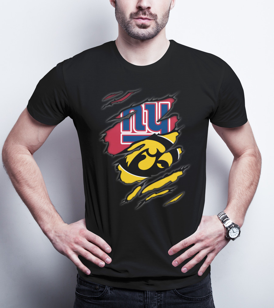 New York Giants Iowa Hawkeyes Crossover T-Shirt