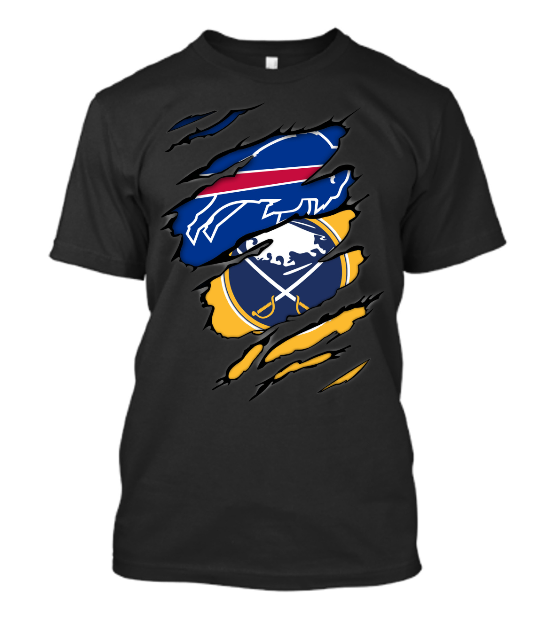 Buffalo Bills And Sabres Torn T-Shirt