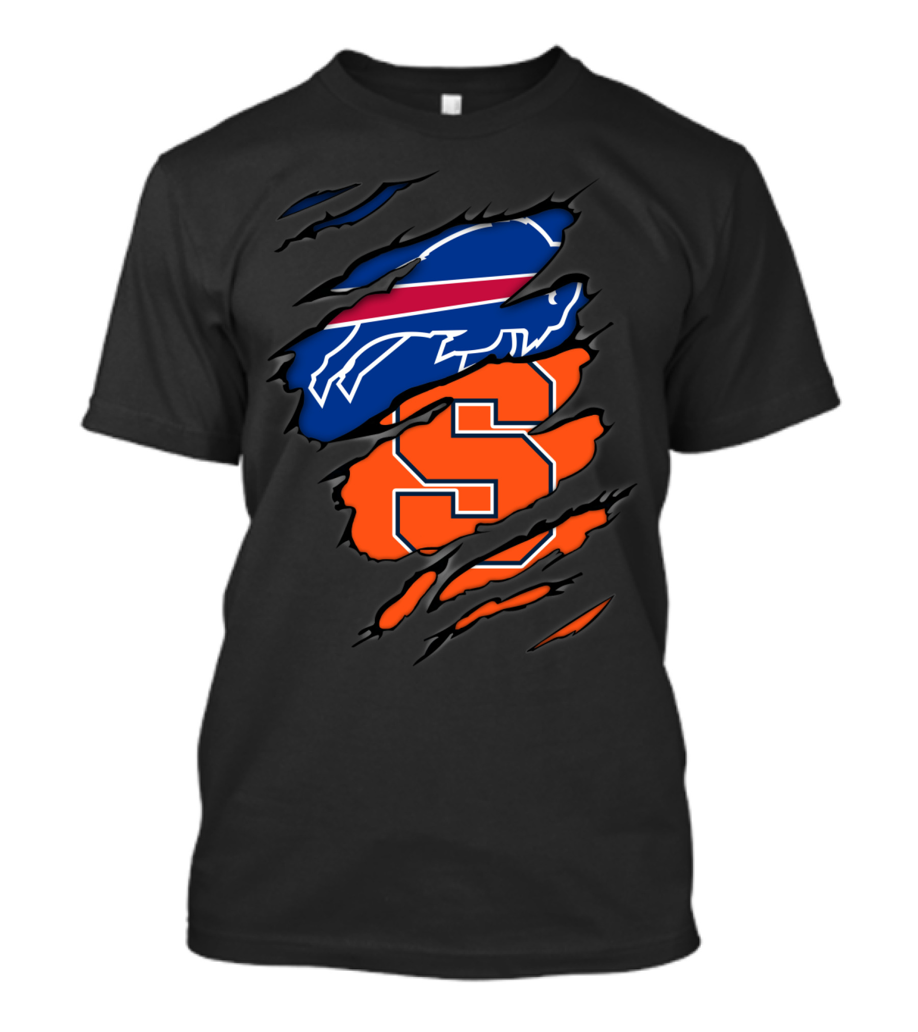 Buffalo Bills And Syracuse Orange Torn T-Shirt