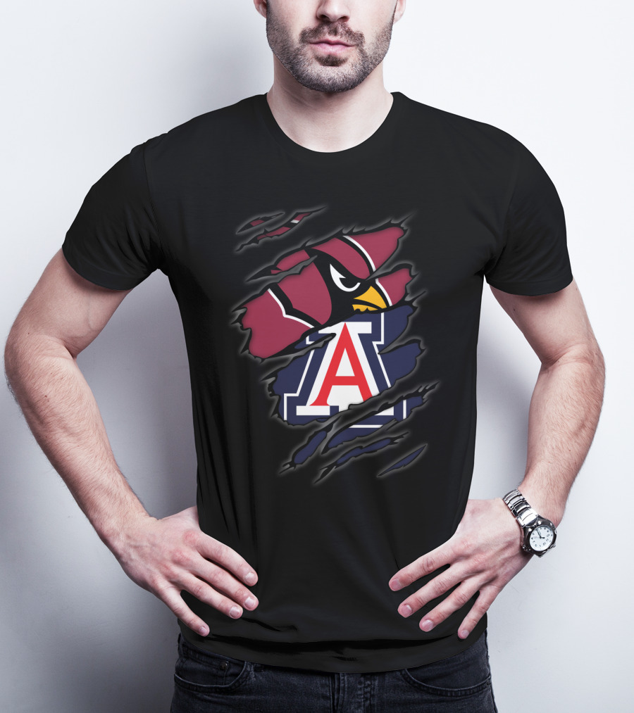 Cardinals Arizona Wildcats Logo Mashup T-Shirt