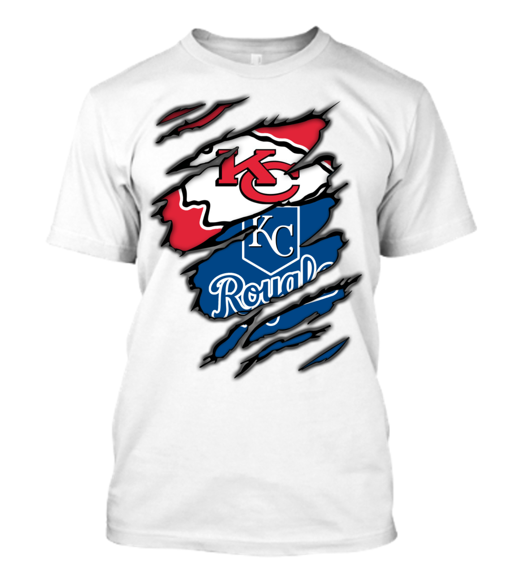 Kansas City Chiefs KC Royals Torn Elements T-Shirt
