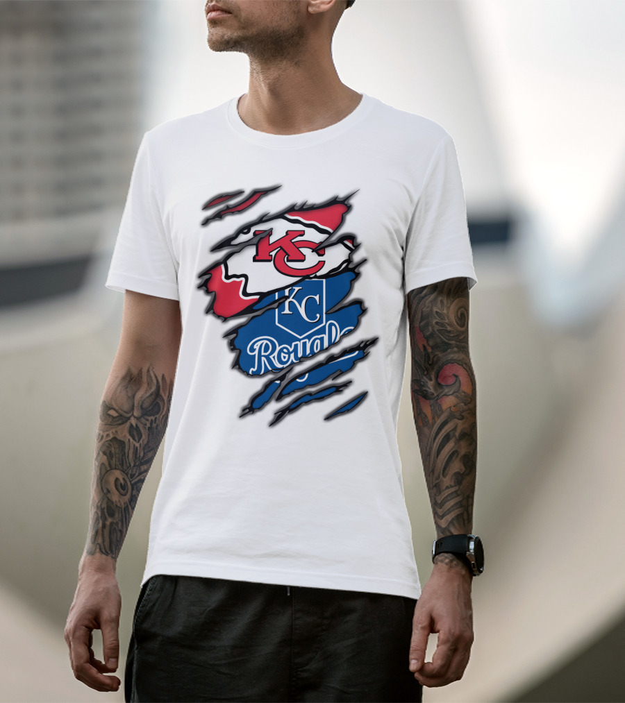 Kansas City Chiefs KC Royals Torn Elements T-Shirt