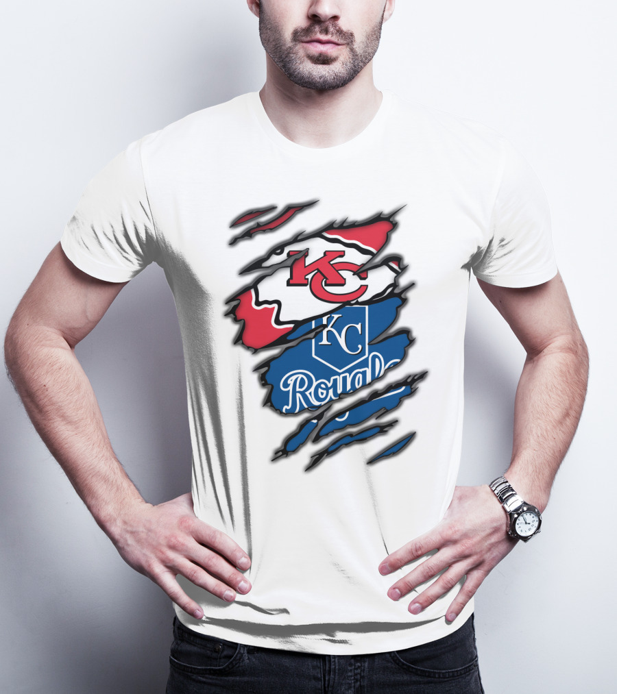 Kansas City Chiefs KC Royals Torn Elements T-Shirt