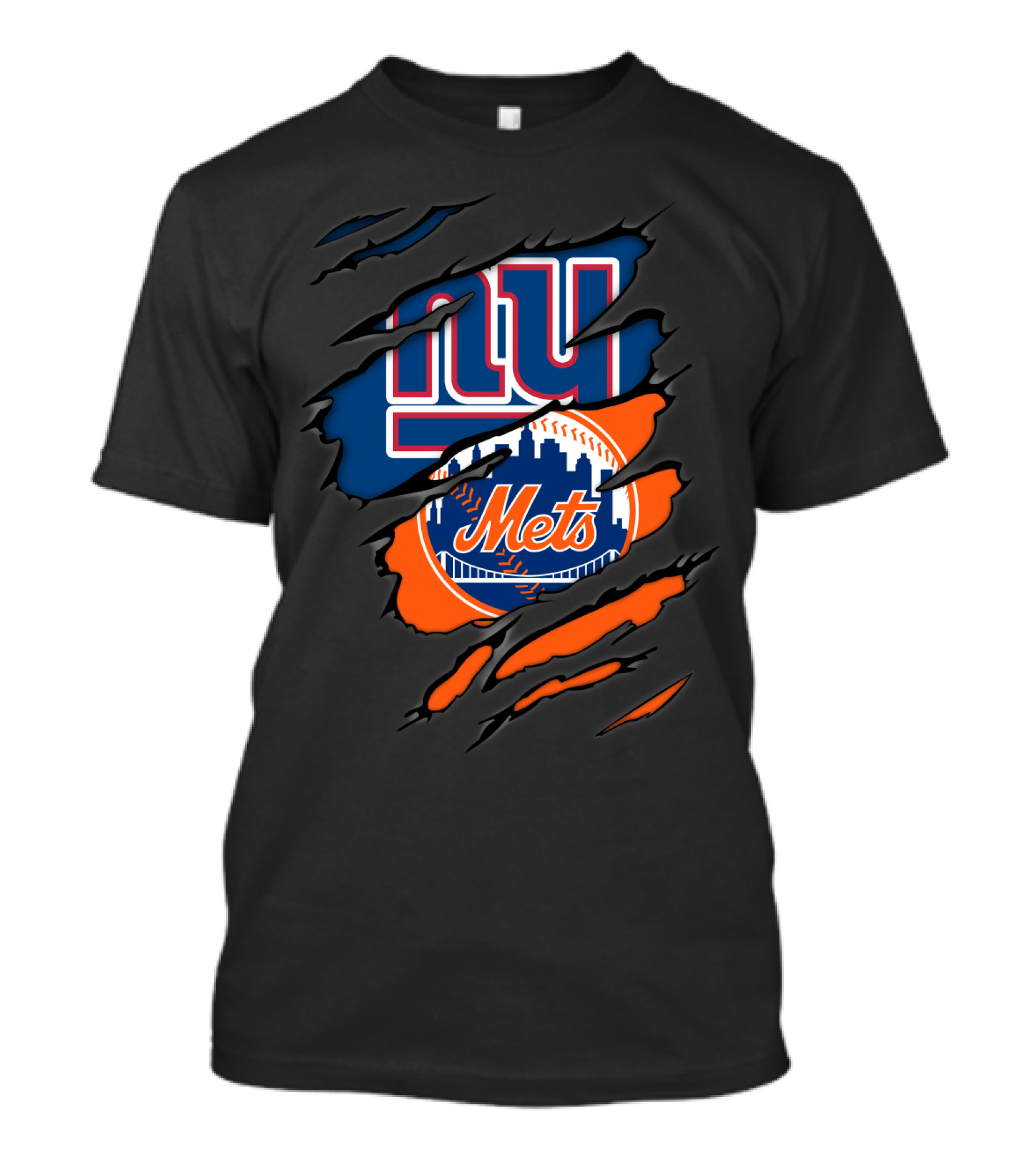 New York Giants And New York Mets Claw T-Shirt