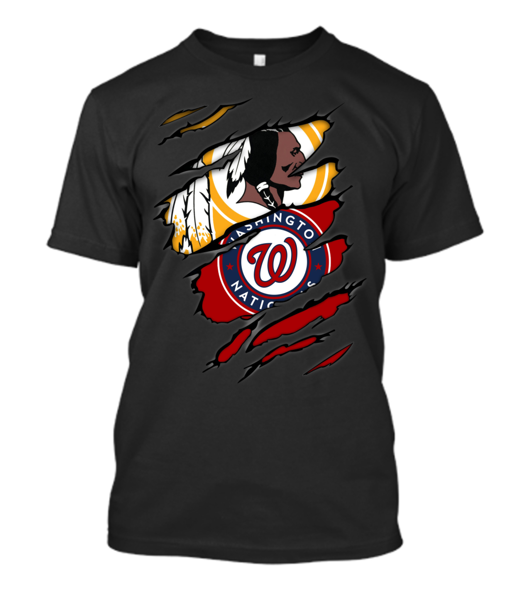 Washington Redskins Nationals W Logo Fan Mashup T-Shirt