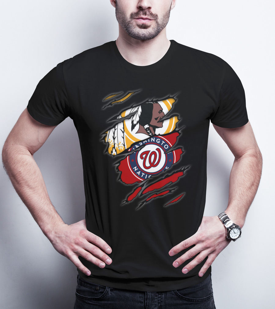 Washington Redskins Nationals W Logo Fan Mashup T-Shirt