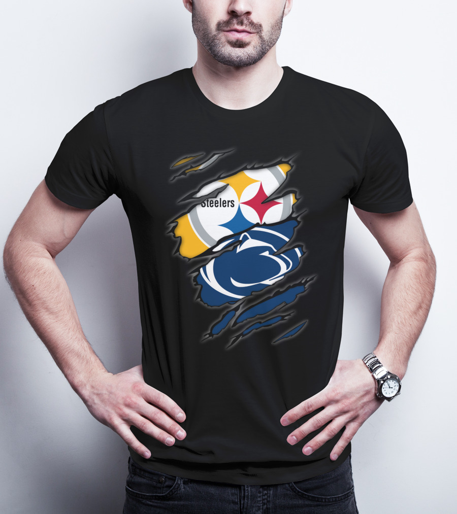 Steelers Penn State Logo Fusion Fan T-Shirt